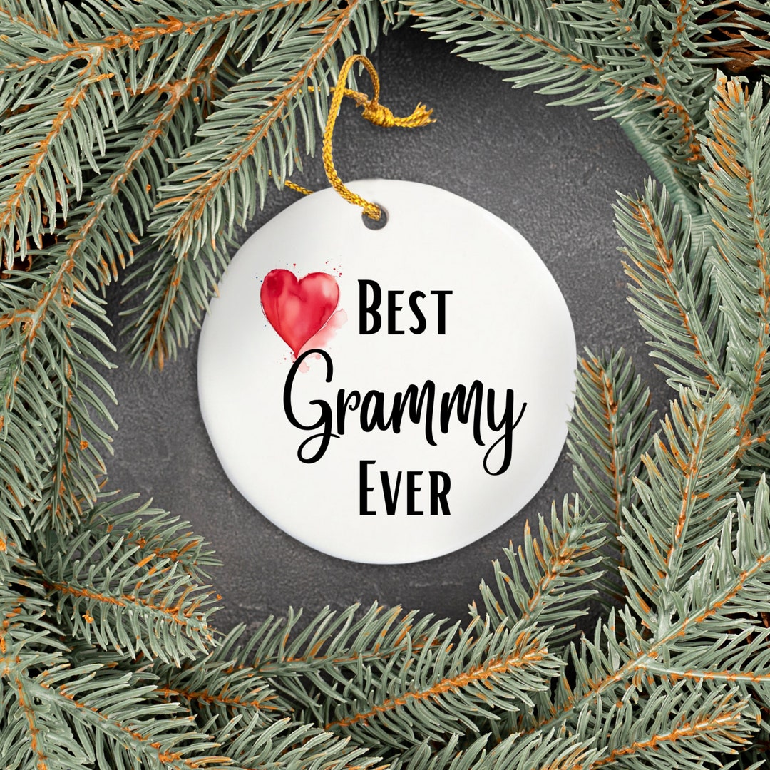 Best Grammy Ever Gift, Personalized Grammy Ornament, Custom Grammy ...