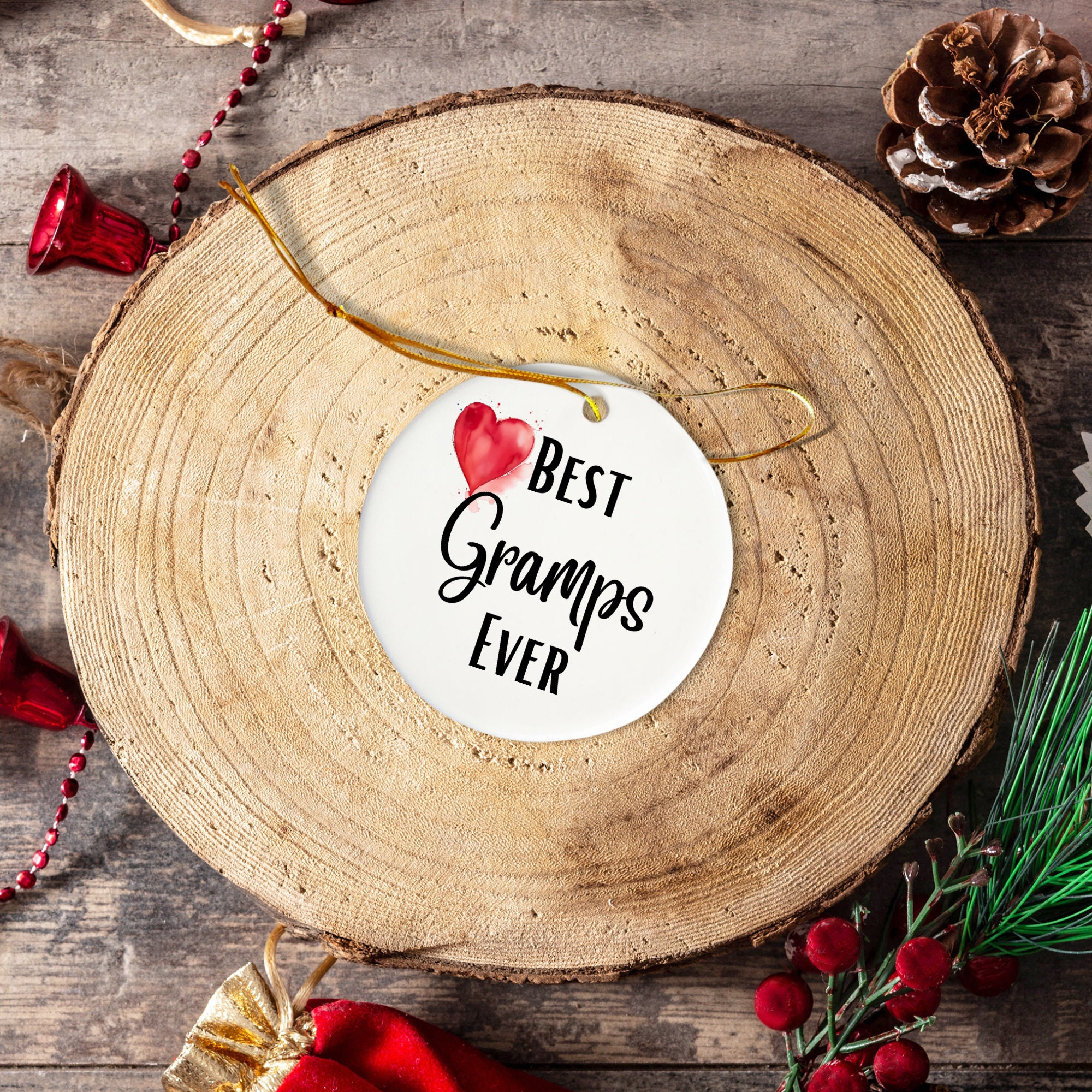 Best Gramps Ever Ornament, Personalized Gramps Gift, Custom Gramps ...