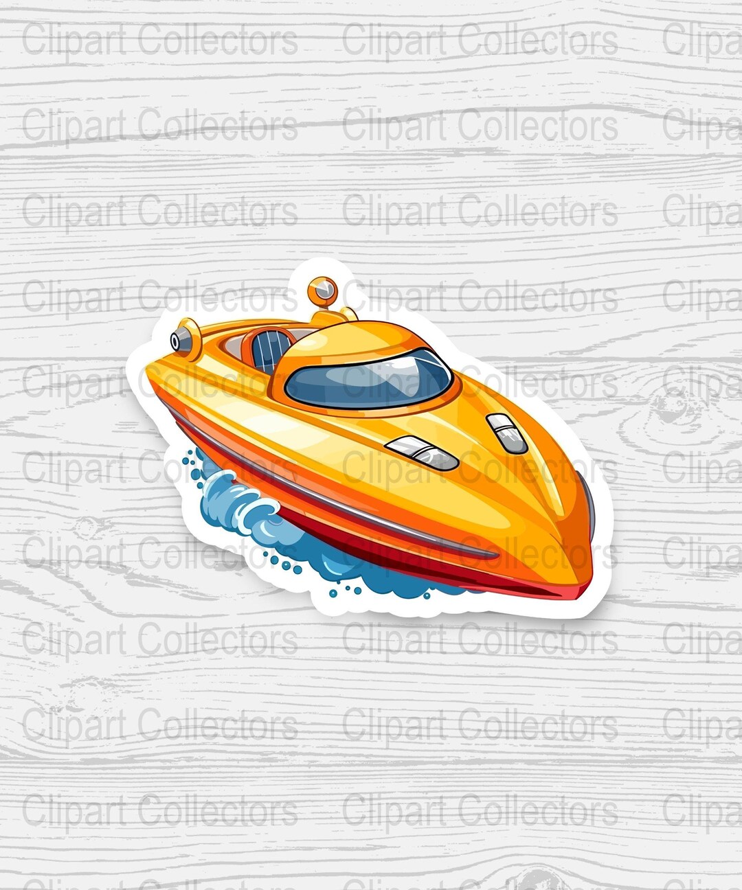 Cartoon Speed Boat Svg Png Eps Commercial Use Clipart Vector - Etsy