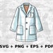 Cartoon Lab Coat Svg Png Eps, Commercial Use Clipart Vector Graphics - Etsy