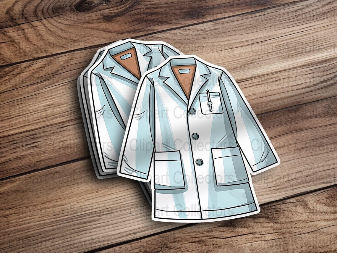 Cartoon Lab Coat Svg Png Eps, Commercial Use Clipart Vector Graphics ...
