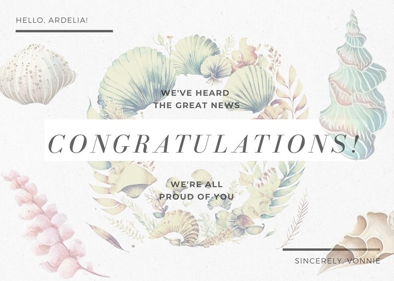 Watercolor Clipart - Ocean Clipart - Sea Shells - Ocean Graphics ...