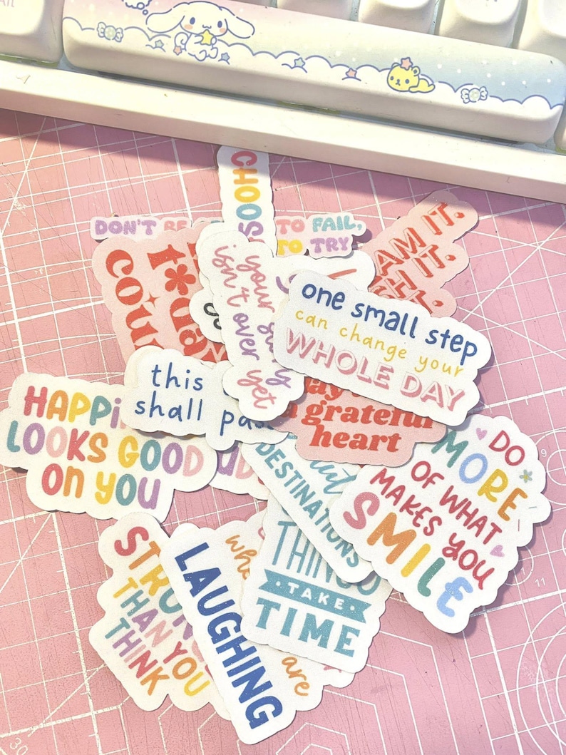15 Motivational Quotes Template - Printable Stickers - Etsy
