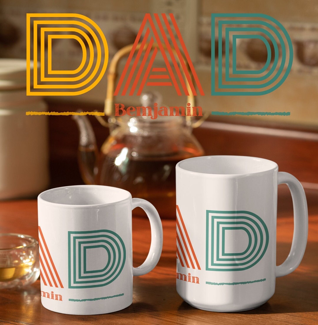 Personalized Dad Mug, Custom Daddy Coffee Mug, Dad Gift From Kids, Dad ...