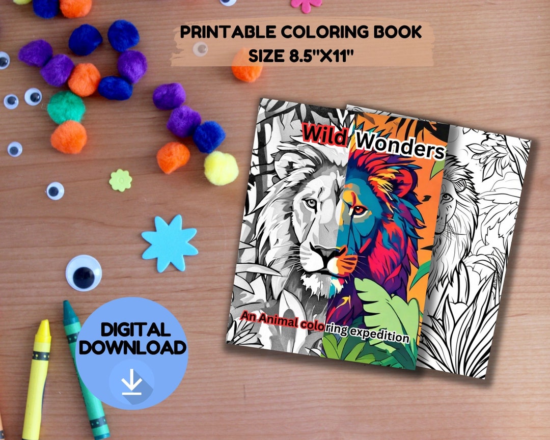 Wild Wonders. Coloring Book - Etsy