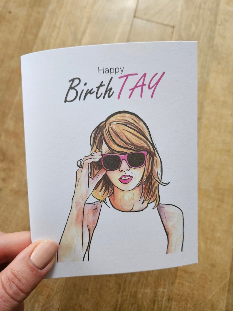 Taylor Swift Happy Birthtay Birthday Card Envelope - Etsy