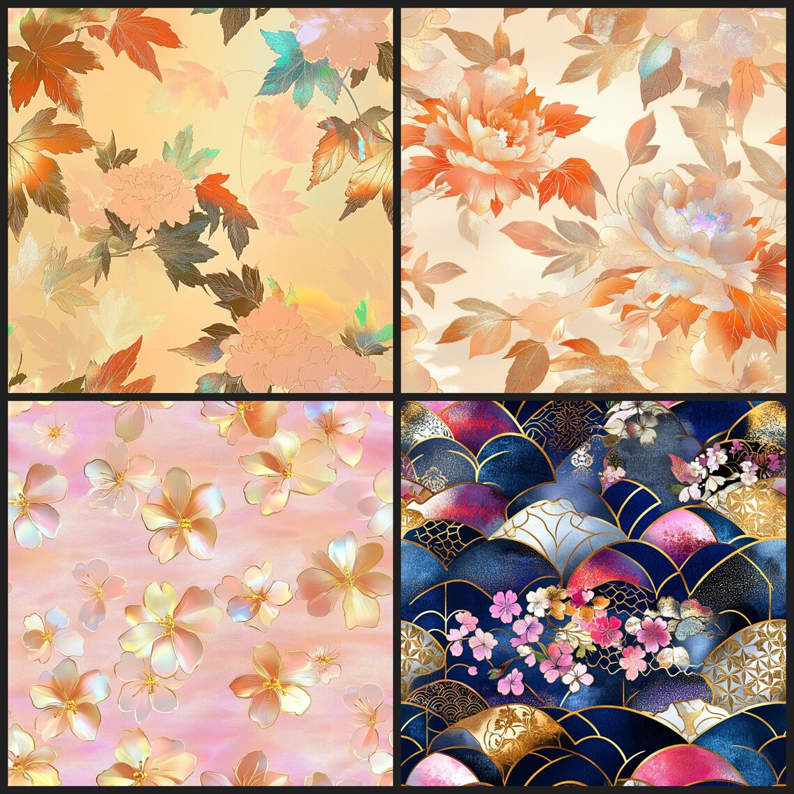 Chiyogami Paper Printable Japanese Paper Gold Foil Pattern Washi ...