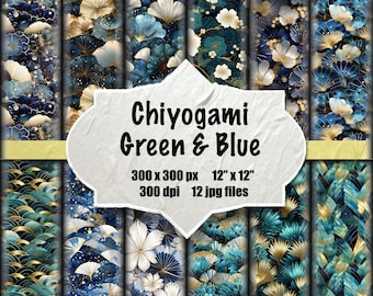 Seamless Digital Chiyogami Patterns Traditional Japanese Washi Paper ...