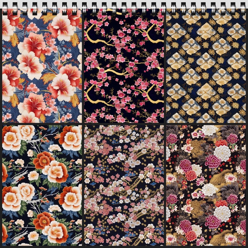 Chiyogami Paper Printable Japanese Paper Floral Pattern Washi Origami ...