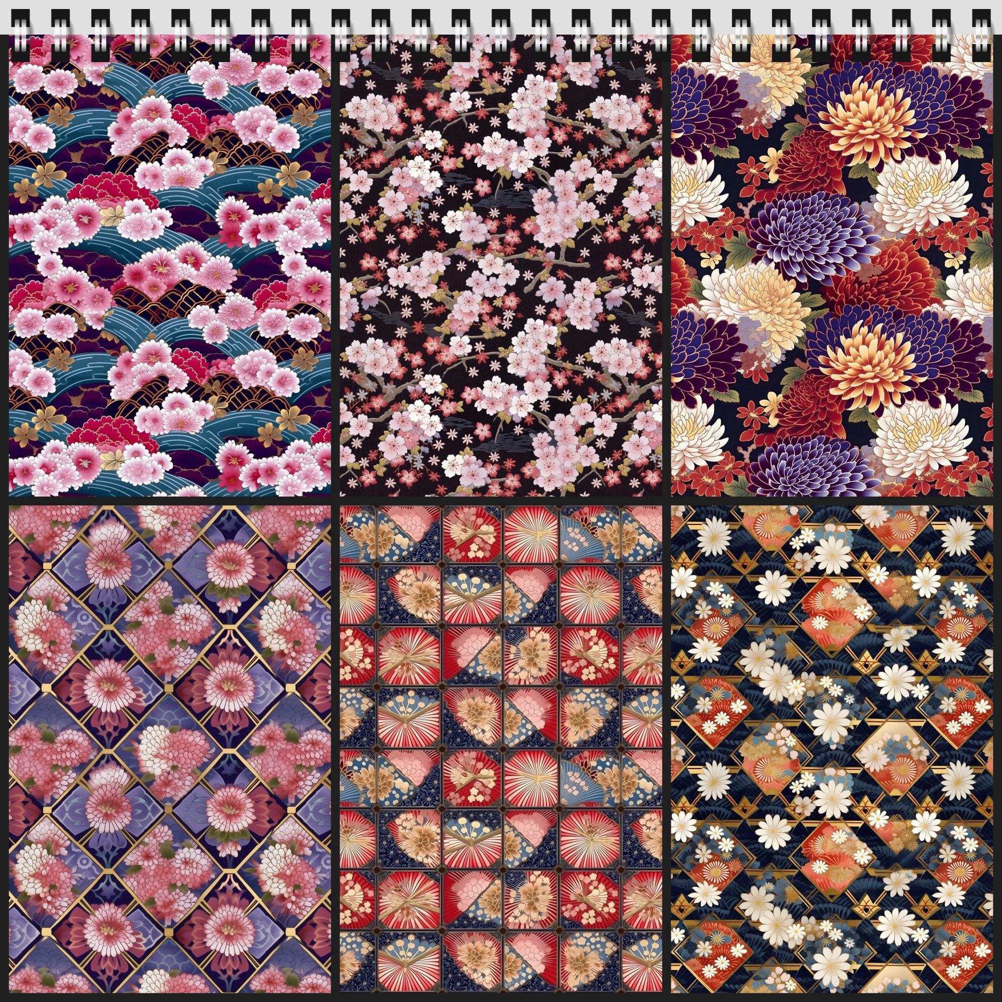 Chiyogami Paper Printable Japanese Paper Floral Pattern Washi Origami ...