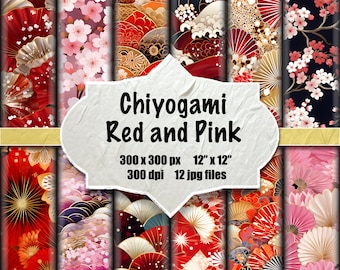 Seamless Digital Chiyogami Patterns Traditional Japanese Washi Paper ...