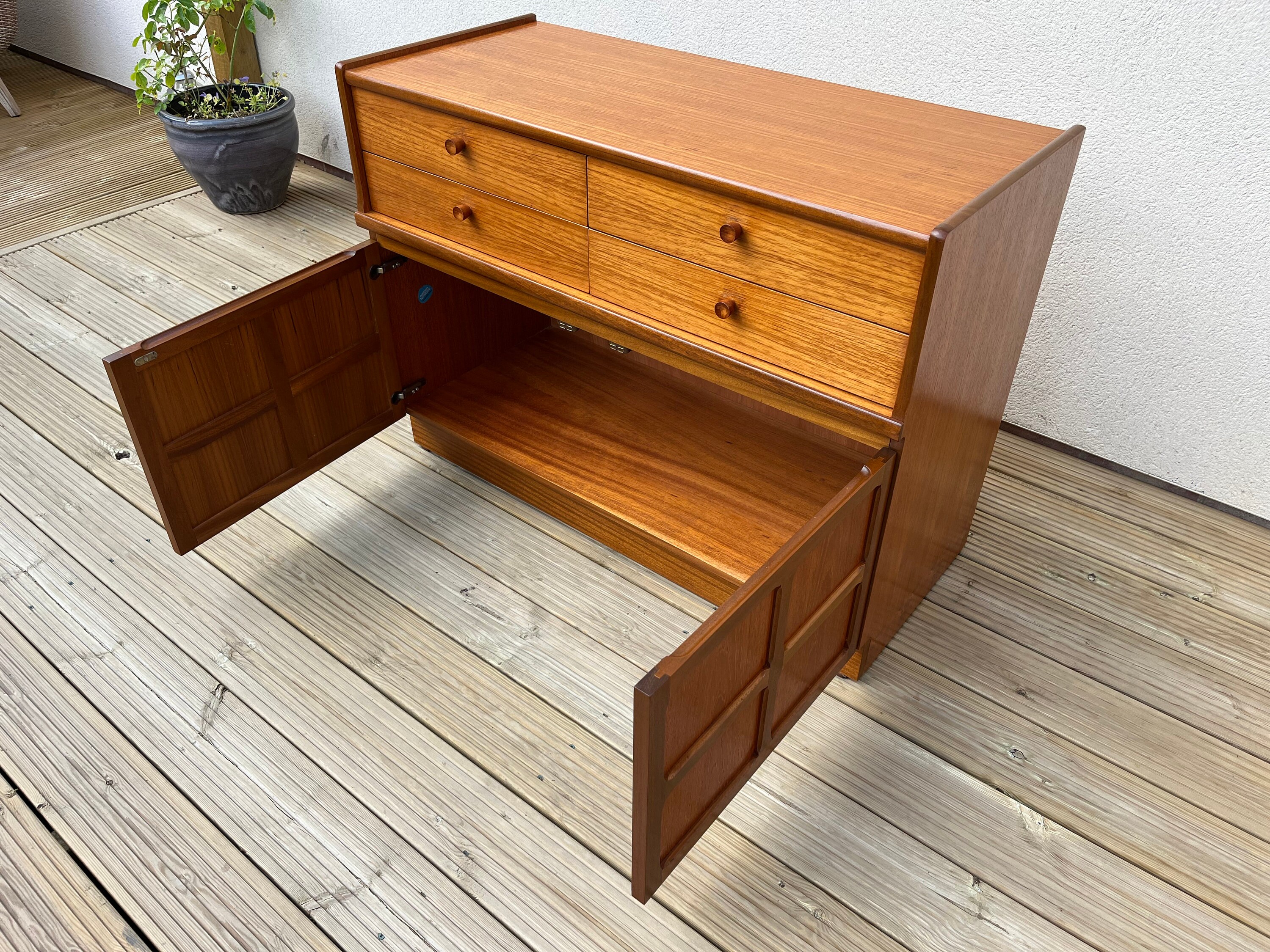 Nathan Sideboard in Teak. Scandi Iconic squares Design - Etsy UK