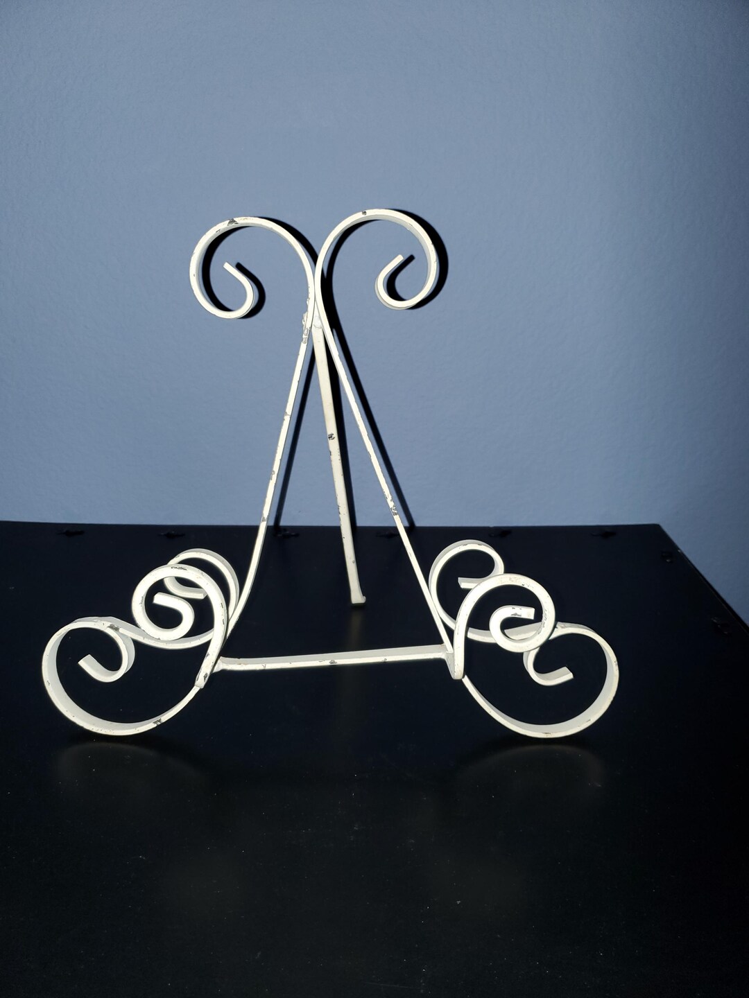 Vintage Wrought Iron Table Top Display Easel, Vintage Shabby Chic ...