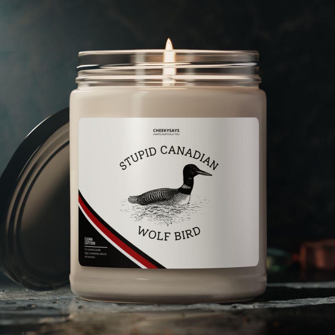 Stupid Canadian Wolf Bird Candle | Scented Soy Candle - Etsy