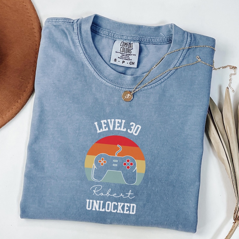 Custom Birthday Shirt, Level up Birthday Shirt, Gamer Birthday Gift ...