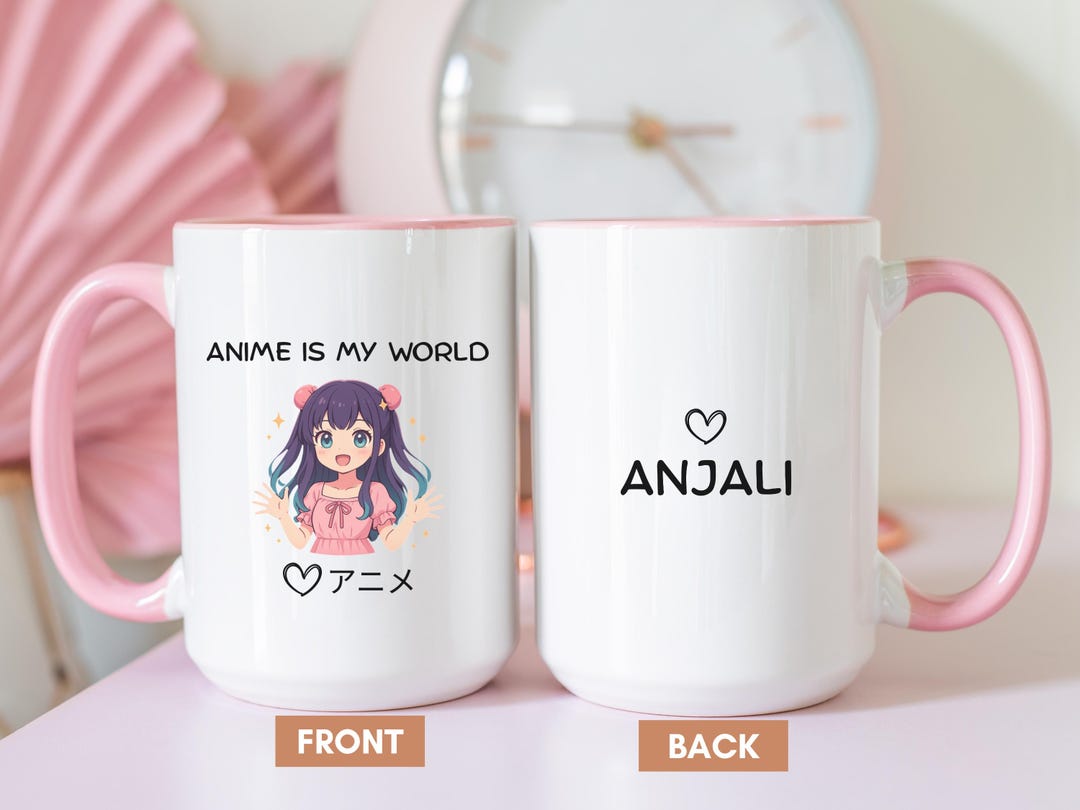 Kawaii Anime Mug, Cute Double-sided Anime Coffee Cup, Kawaii Chibi ...