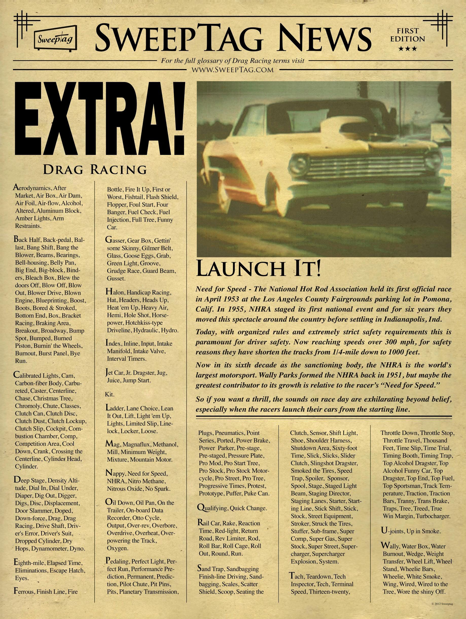 Drag Racing Art Print - Memorabilia Poster - Sports Dictionary - Etsy