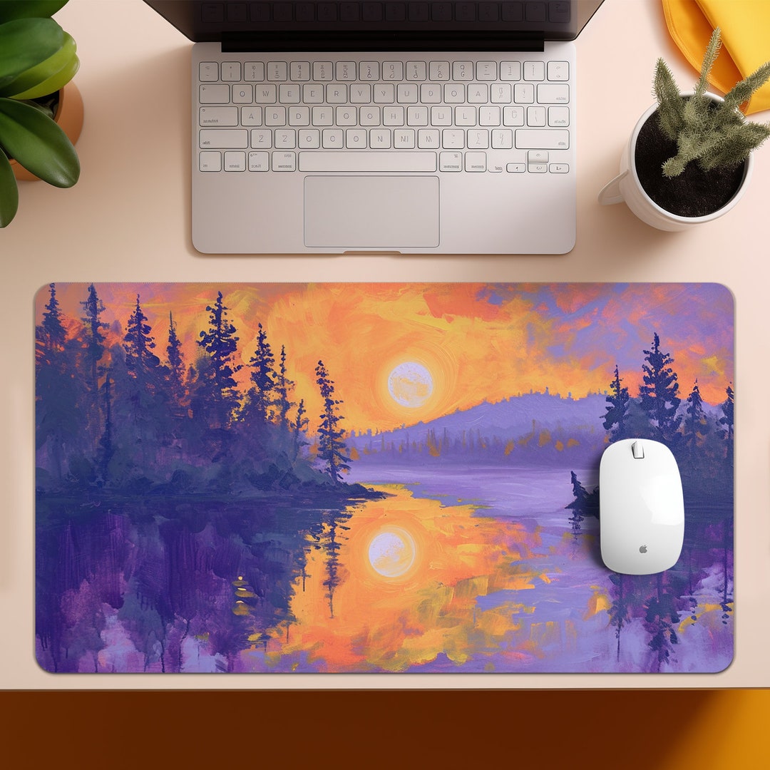 Sunset Landscape Mouse Pad Large Computer Pad Desk Mat Oil Painting ...