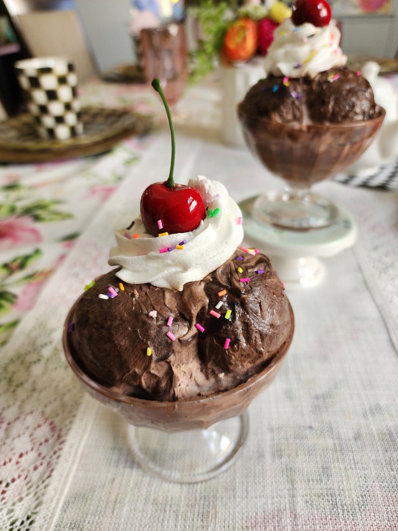 Adorable Realistic Chocolate Fakebake Ice Cream Sundae - Etsy