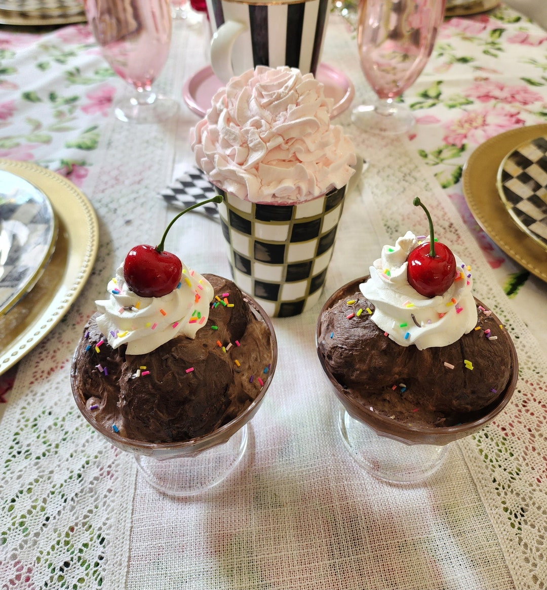 Adorable Realistic Chocolate Fakebake Ice Cream Sundae - Etsy