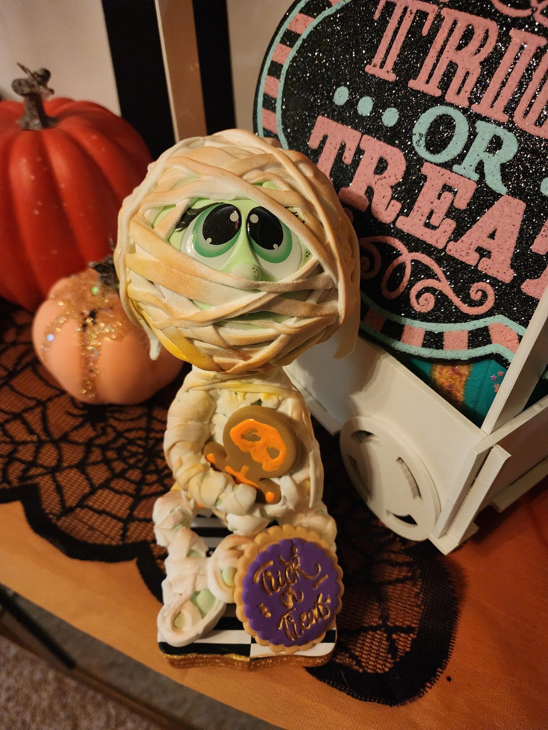 Baby Mummy Figurine. Halloween Decor Centerpiece Ornaments Candyland ...