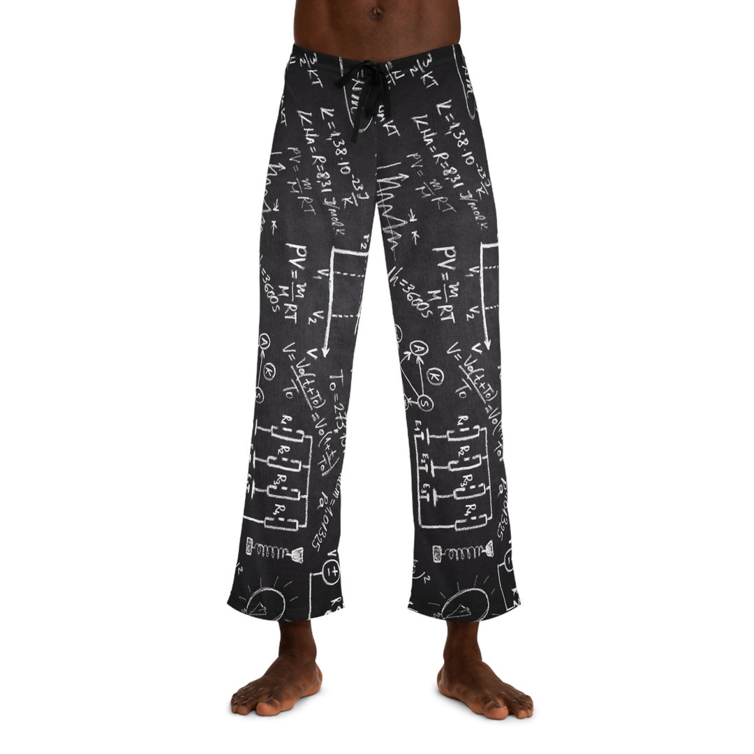 Men's Pajama Pants Science Equations, Math Teacher Gift, Physics ...