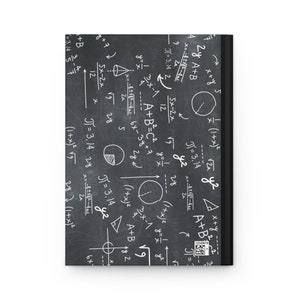Physics Themed Hardcover Journal, Science Lover Notebook, Matte Black ...