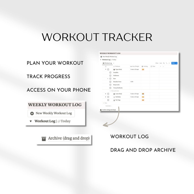 2024 Notion Workout Gym Journal, All in One Notion Fitness Workout Log ...