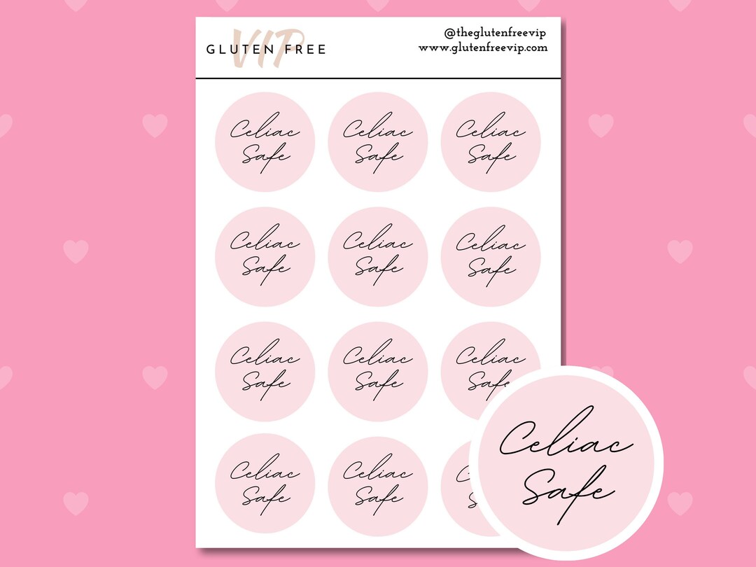Celiac Safe Special Day Labels - Etsy