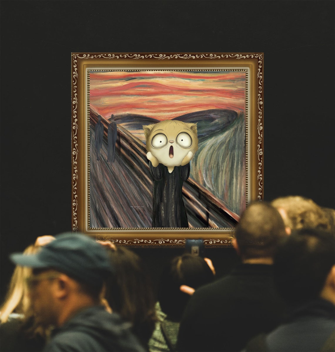 The Ginger Cat as the Scream by Edvard Munch Painting - Etsy