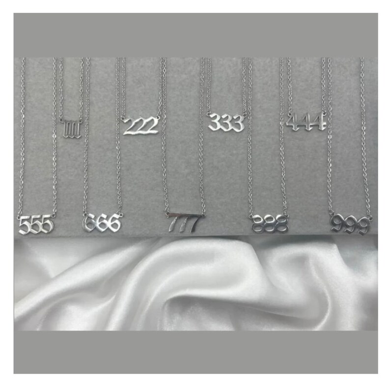 Angel Number Necklace Jewellery Gold Silver Angel Number - Etsy