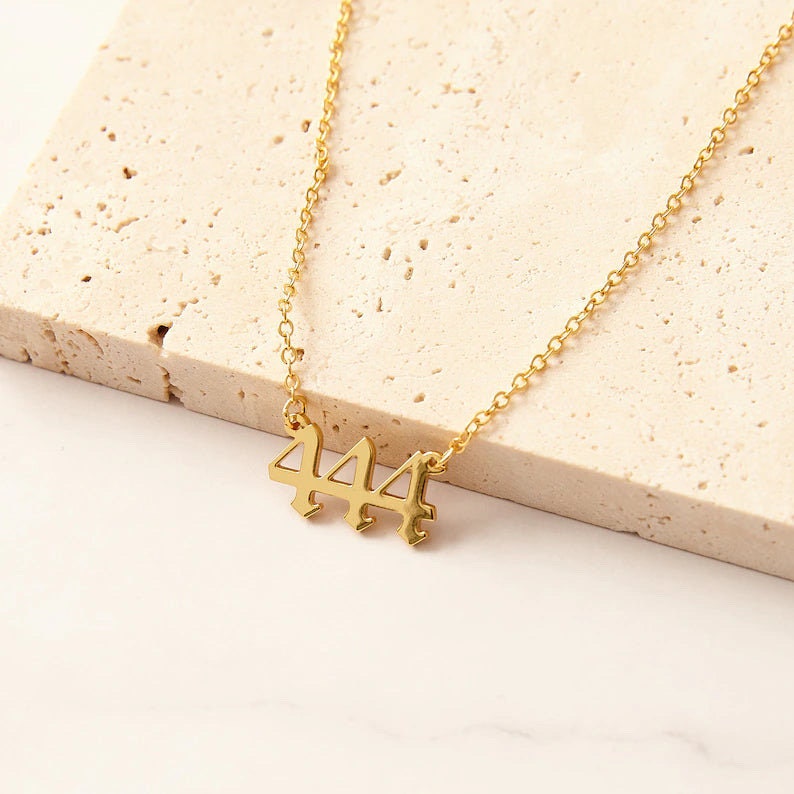 Angel Number Necklace Jewellery Gold Silver Angel Number - Etsy