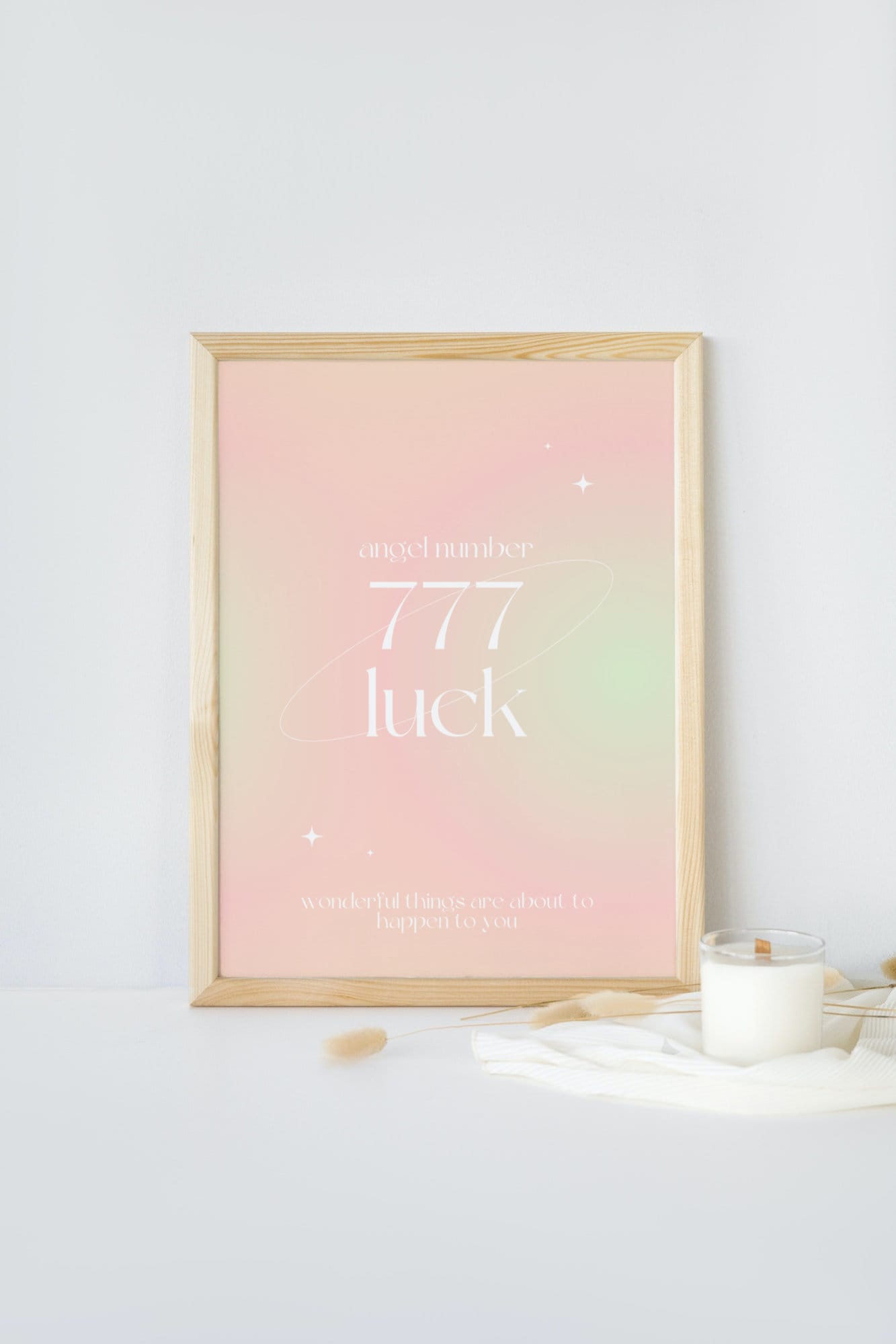 Angel Number 777 Luck Aura Print Retro Aura Gradient Poster Angel ...