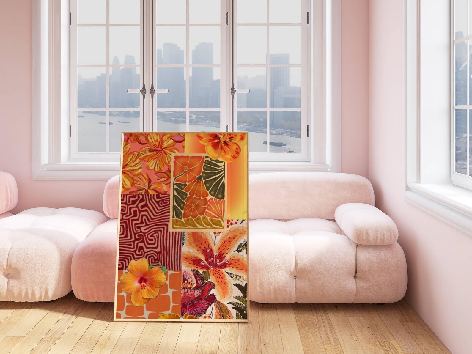 Hibiscus Flower Hawaiian Art Print Decor Wall Art Retro Art Print ...