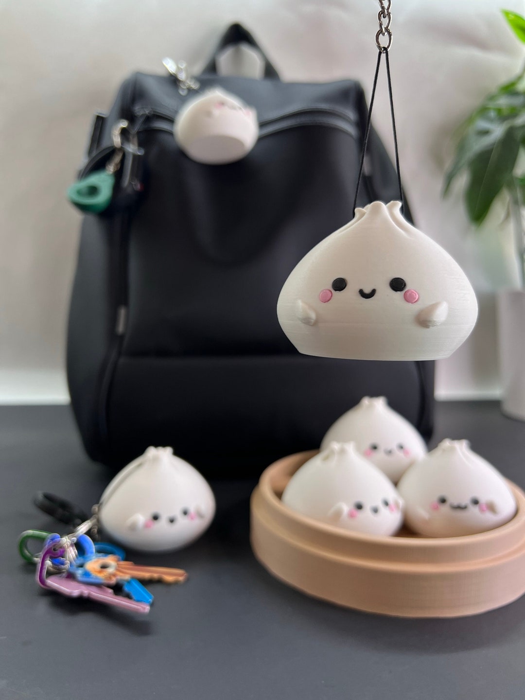 Cute Steamed Dumplings for To-go Keychain - Etsy