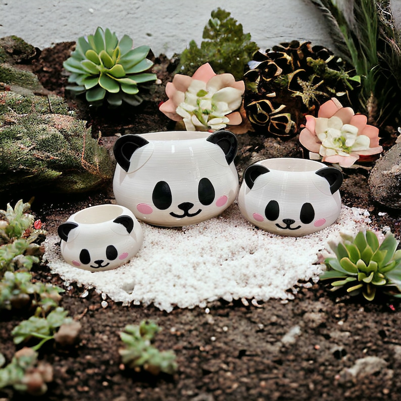 Cute Panda Planter - Etsy