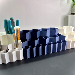 Hexagon 9 Slot Desk Organizer - Etsy