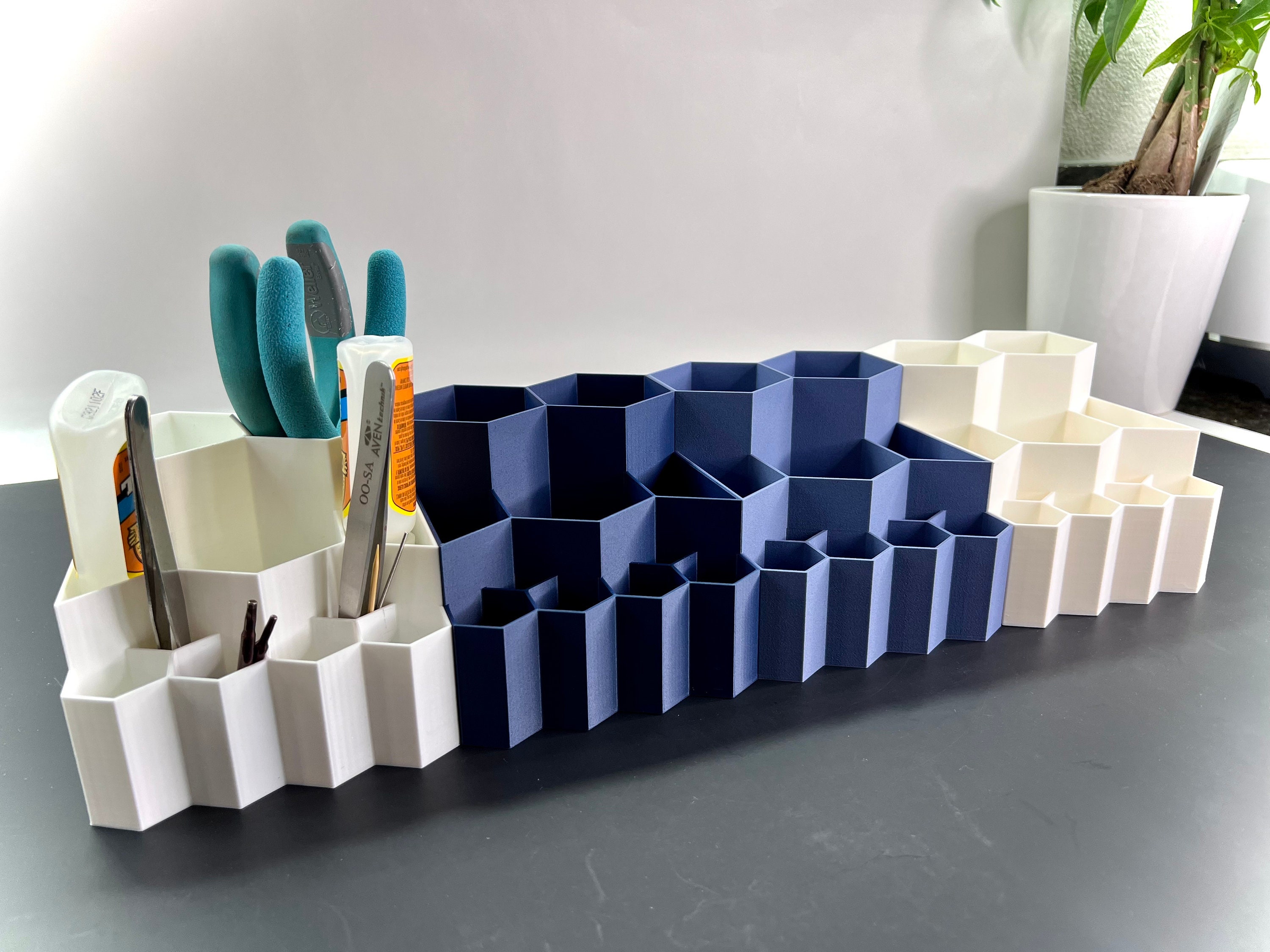 Hexagon 9 Slot Desk Organizer - Etsy