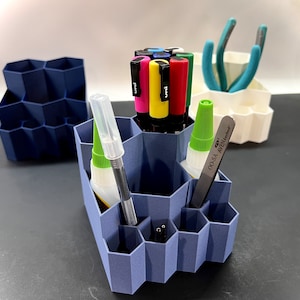 Hexagon 9 Slot Desk Organizer - Etsy