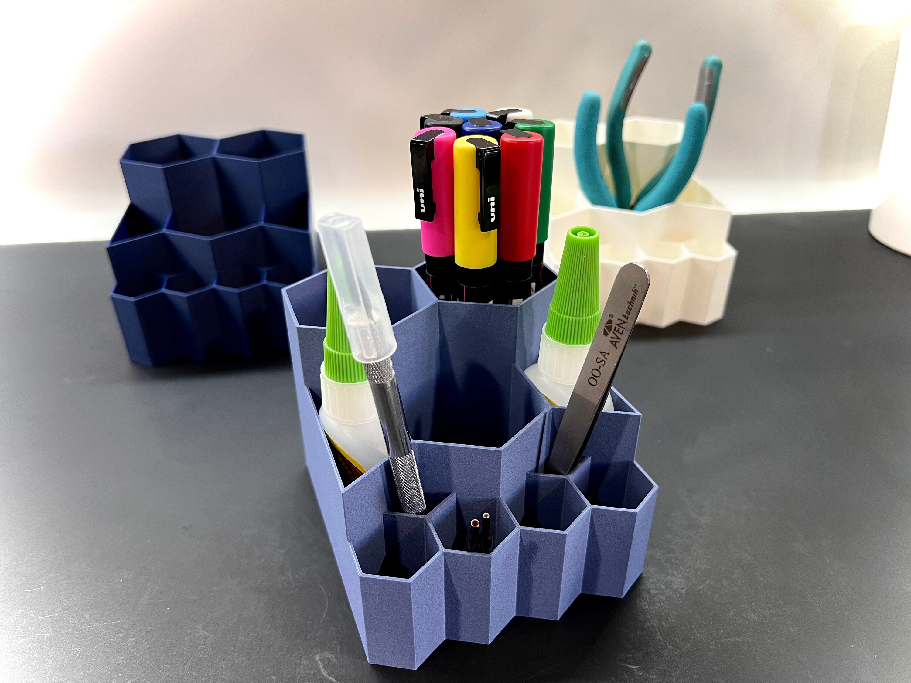 Hexagon 9 Slot Desk Organizer - Etsy