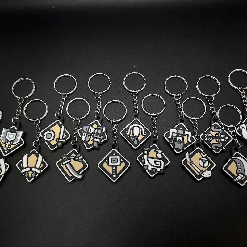 Monster Hunter Wilds Keychains - Etsy