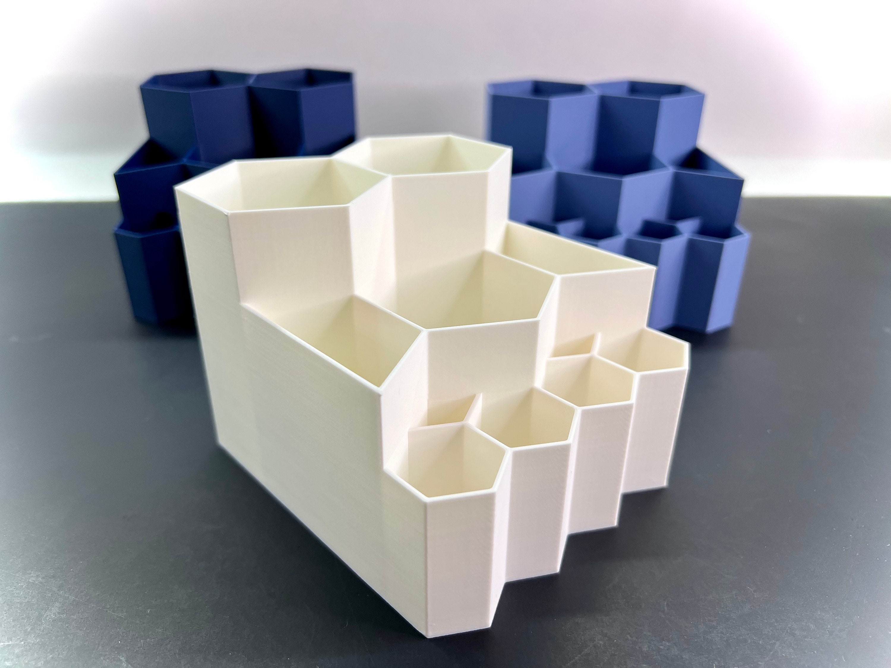 Hexagon 9 Slot Desk Organizer - Etsy