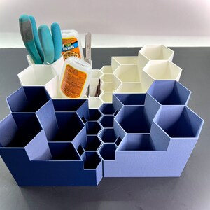 Hexagon 9 Slot Desk Organizer - Etsy