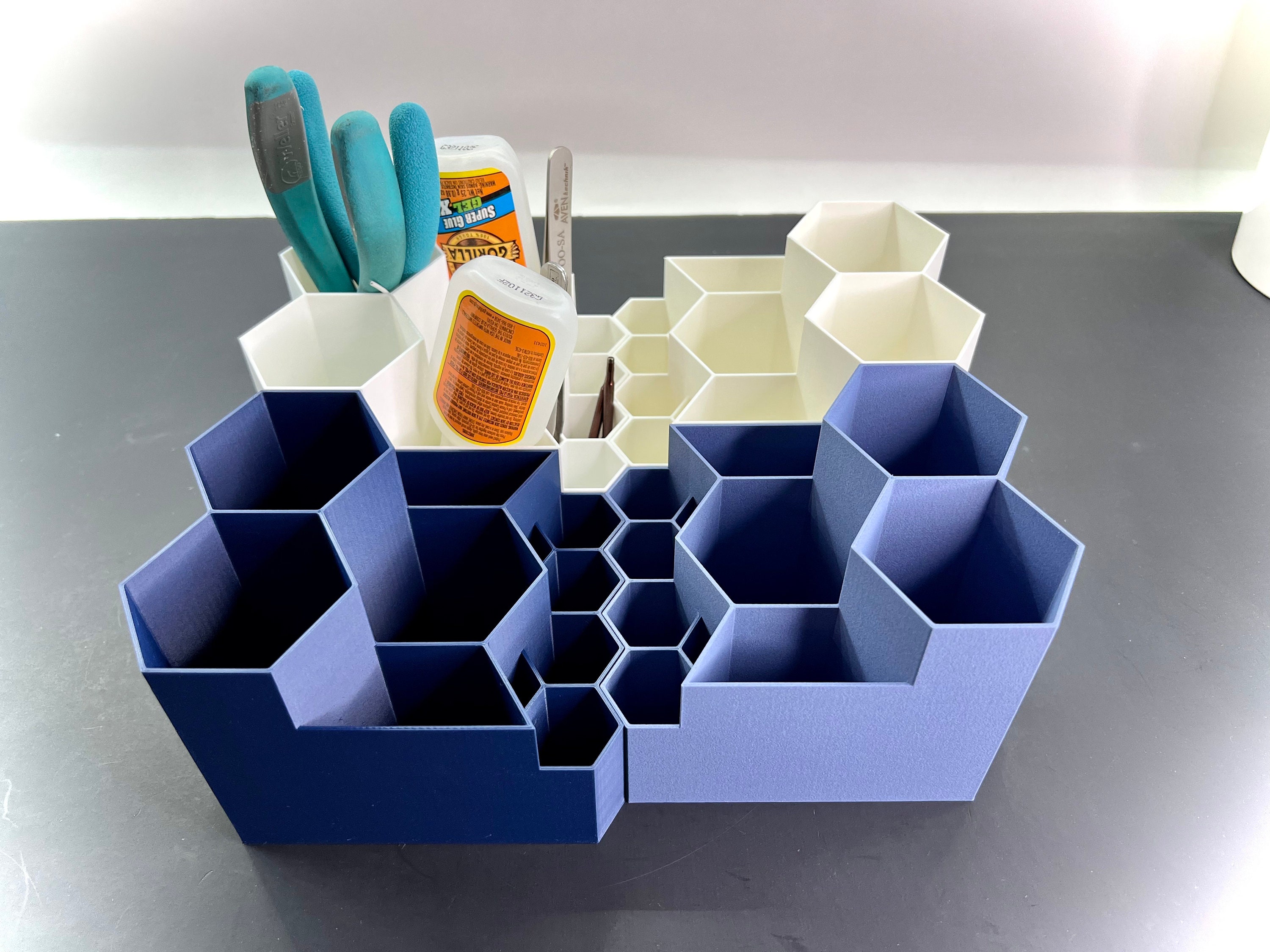 Hexagon 9 Slot Desk Organizer - Etsy