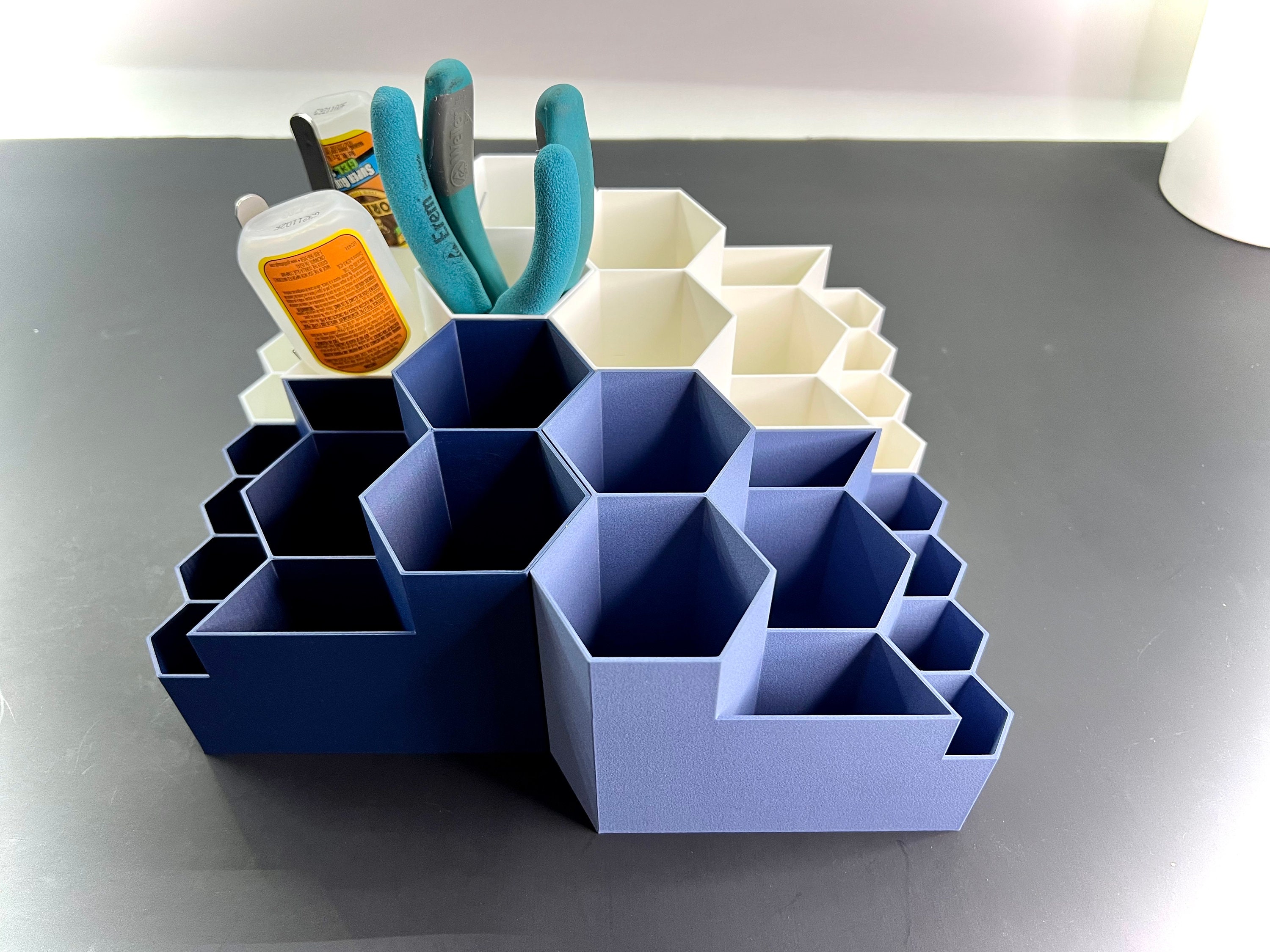 Hexagon 9 Slot Desk Organizer - Etsy