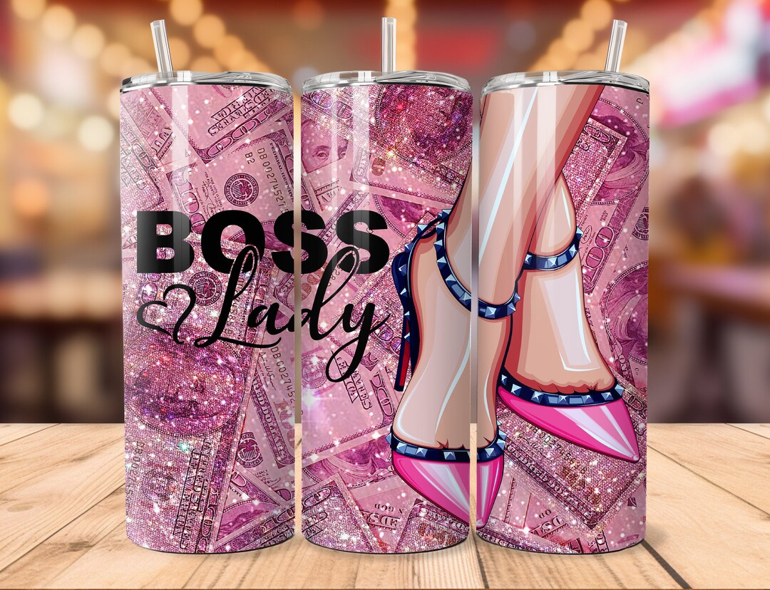 20oz Skinny Tumbler,pink Boss Lady,epoxy Tumbler, Tumblr,epoxy Cups ...
