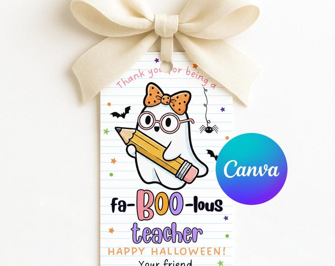 Editable Halloween Faboolous Teacher, Printable Halloween Fabulous ...