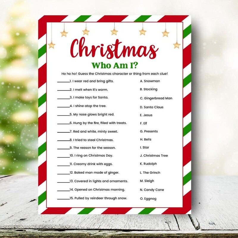 Holiday What Am I - Etsy