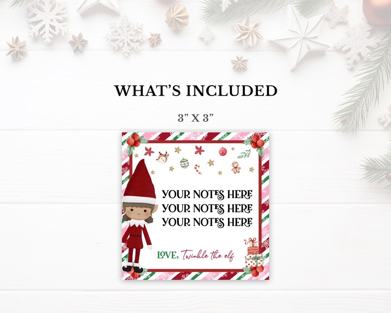 Editable Elf Note Card Elf Letter Card Elf Idea Notes - Etsy