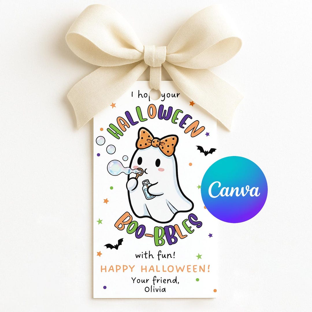 Editable Halloween Hope Your Halloween Boo-bbles With Fun, Printable ...